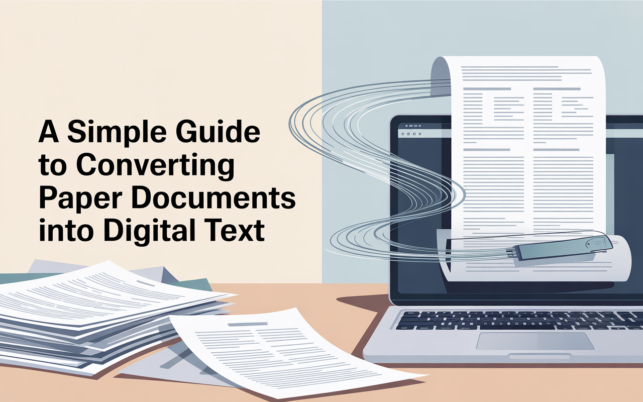 A Simple Guide to Converting Paper Documents into Digital Text